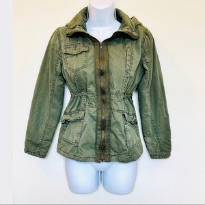 Full Tilt | Jackets & Coats | Full Tiltolive Utility Hoodie Jacketxl ...